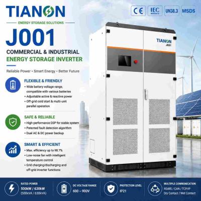 China 500kW Commercial Energy Storage Inverter PCS 600-900V with 98.7% Efficiency for sale