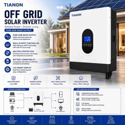 China 2000VA 1800W Off Grid MPPT Solar Inverter Pure Sine Wave 12V - Tianon for sale