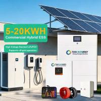China 20kW MPPT Hybrid Solar Power System 580-740W Bifacial PV Panel LiFePO4 Battery 230V 380V 50Hz 60Hz Home ESS for sale