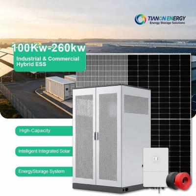 China 200kW Hybrid Solar Energy Storage System 100kW Load 600W Bifacial PV LiFePO4 Battery 230V 380V ESS for sale