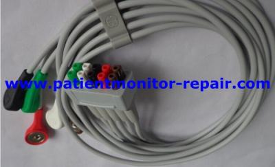China Original Separable Medical Equipment Accessories Adult 5 Lead Button Line 74CM/29 INCH for sale