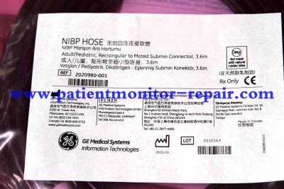 China GE NIBP HOSE REF 2020980-001 Adult Pediatric Rectangular To Mated Submin Connector 3.6m Assy for sale
