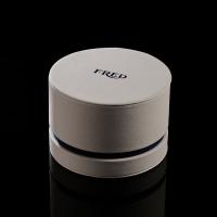 China White Round Luxury Velvet Engagement Ring Box Jewelry Idea Gift Box for sale