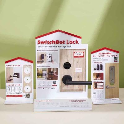 China Custom Smart Lock Display Stand Acrylic Wooden Multi Functional Display Rack for sale