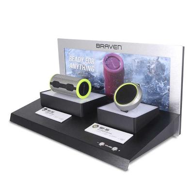 China Rugged Portable Bluetooth Speaker Display Stand Acrylic Counter Top Display Racks Shelves for sale
