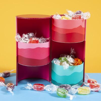 China Luxury Rigid Paper Cylinder Packaging Box 3 Layer Drawer Round Paper Tube Box FSC Approved for sale