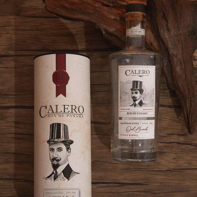 China Custom Premium Cardboard Cylinder Box Paper Packaging Tube Boxes Metal Lid For Wine Bottle for sale