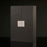 China Glitter Magnetic Rigid Luxury Wine Bottle Packaging Cardboard Double Open Handmade Gift Box EVA Insert for sale
