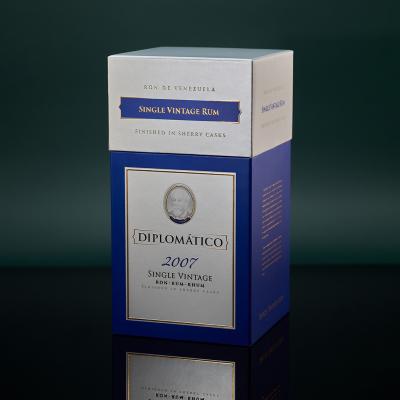 China Lid And Base Paper Wine Bottle Whisky Packaging Box Rigid Cardboard Flip Hinge Box Wine Gift Box for sale