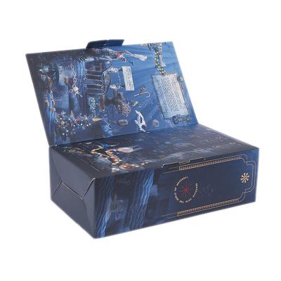 China Flip Lid Luxury Collapsible Solid Rigid Cardboard Custom Wine Box Wedding Foldable Gift Packaging for sale