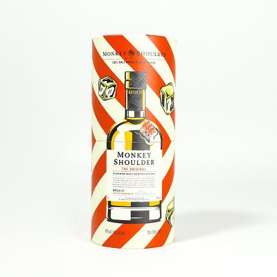 China Custom Premium Paper Packaging Tube Box Round Rigid Box Wine  Perfume Skincare Products Cylindrical Box for sale