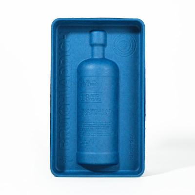 China Custom Printed Eco-Friendly Biodegradable Recycled Molded Pulp Tray Dry Pressing Storage Box Food Container for sale