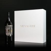 China Elegant Magnetic Texured Flip Top Rigid Paper Cardboard Packaging Gift Set Box for Wine Bottles with Ribbon for sale