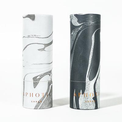 China Luxury Cardboard Tube Packaging For Safe Product Transport Food Grade Kraft Tubes Oil Bottle Packaging with Foil Stamping for sale
