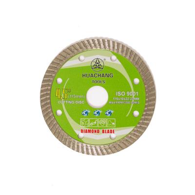 China Turbo Diamond Blade Cold Press 4.5inch '115×1.2/2.0×10×22.23mm High Quality For General Purpose , Ceramic , Marble for sale