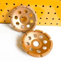 China High Level 4.5inch Laser Welded 115mm Single Row Diamond Cup Wheel For Concrete , Stone,Hard Building Materials for sale