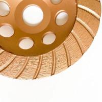 China HuaChang Tool 5inch 125×4.5×20×22.23mm Diamond Continuous Turbo Grinding Cup Wheel For Concrete , Stone for sale