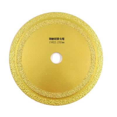 China 150×1.6/2.4×8×22.23mm Vacuum Brazed Diamond Saw Blade For Cutting Cast Iron Marble Metal Stainless Steel Fire Emergency for sale