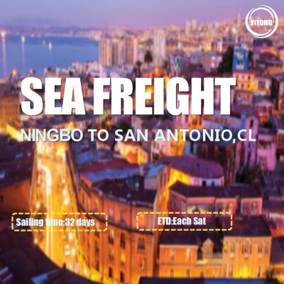 China Ocean Freight from Ningbo to San Antonio Chile 32 Days LCL FCL Shipping for sale