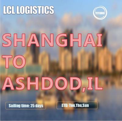 China WIFFA LCL Sea Freight Service Shanghai to Ashdod Israel 25 Days Transit for sale