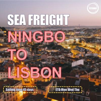 China Sea Freight Logistics Ningbo to Lisbon Portugal Europe EMC ONE Liner 20GP 40GP for sale