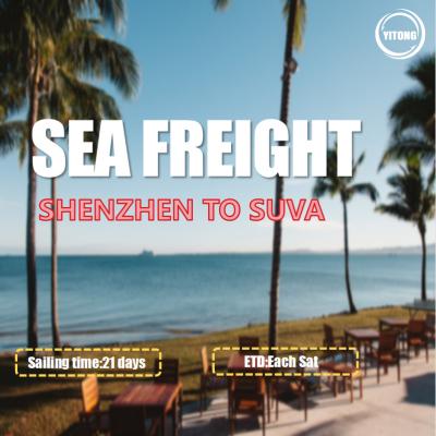 China NVOCC International Sea Freight Forwarding Shenzhen to Suva 21 Days Transit for sale