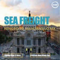 China Ningbo to Manzanillo Mexico FOB CIF Sea Freight 17 Days FCL Shipping for sale