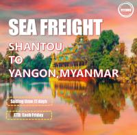 China Direct Sea Freight from Shantou to Yangon Myanmar FOB EXW LCL FCL Shipping for sale