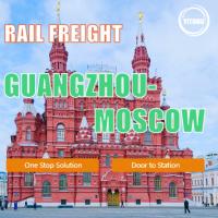 China International Rail Freight Service Guangzhou to Moscow Door to Station 20-40ft Container for sale