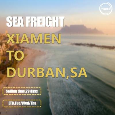 China Ocean Freight Shipping from Xiamen China to Durban South Africa LCL FCL 20ft 40ft for sale