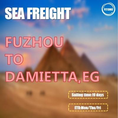 China Ocean Freight Shipping from Fuzhou to Damietta Egypt LCL FCL 20ft 40ft Container for sale