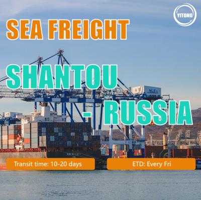 China Sea Freight Forwarder from Shantou to Russia 20ft 40ft Container Shipping for sale