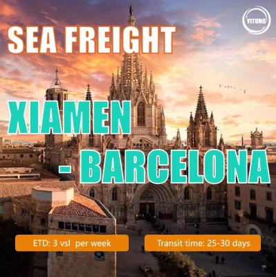 China Ocean Freight Logistics From Xiamen To Barcelona, Spain for sale