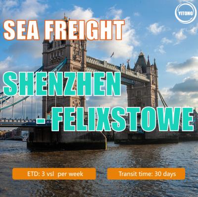 China Sea Freight from Shenzhen to Felixstowe UK FCL LCL 28-35 Days Door to Door for sale