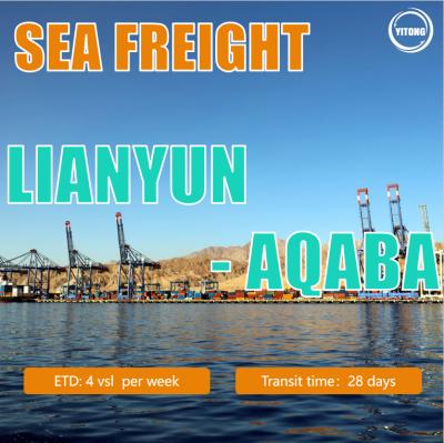 China Sea Freight Lianyungang to Aqaba Jordan FCL LCL 20ft 40ft Container Shipping for sale