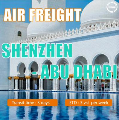 China Air Freight Shipping from Shenzhen to Abu Dhabi AUH 24 7 Cargo Service for sale