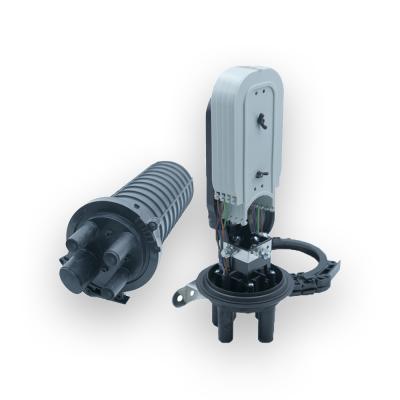 China 4 Ports Vertical Optical Splice Closure 96 Cores Capacity With Heat Shrinkable Sealing for sale