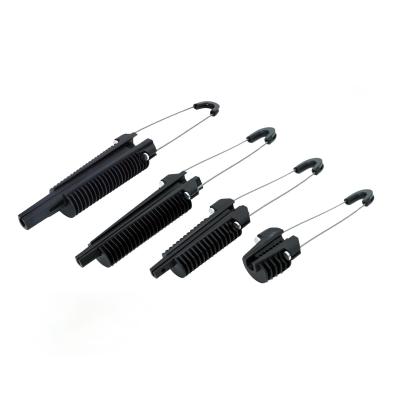 China Round Optic Cable Clamp with Stainless Steel Pull Rope Non Slip Groove for sale