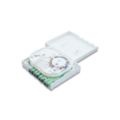 China ABS FTTH Optical Fiber Panel 100x83x30mm With 4 SC Adapter Interfaces for sale