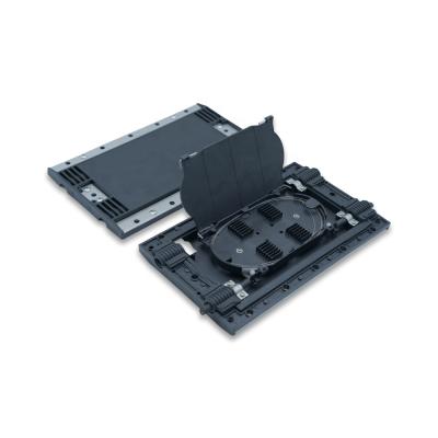 China 4 Ports Flexible In Line Fiber Optic Splice Case 24 Cores Shock Resistant for sale
