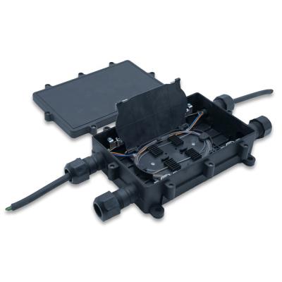 China Flexible In Line 96 Cores Fiber Splice Enclosure 4 Ports Optical Cable Connection IP68 Protection for sale