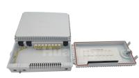 China Dual Cover Independent Zone FTTH Splitter Box 1:8 Fiber Optical Splitting Wall Pole Mounting for sale