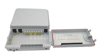China Dual Cover Independent Zone FTTH Splitter Box 1:8 Fiber Optical Splitting Wall Pole Mounting for sale