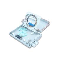 China Waterproof 1:8 Splitting 8 Cores Fiber Optic Terminal Box Wall Pole Mounting IP65 Protection for sale
