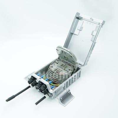 China FTTH Fiber Optical Distribution Box With 4 Cable Entrance 8 Mini Waterproof Adapters for sale