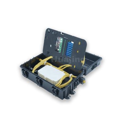 China Buckled Horizontal Fiber Optic Closure 72 Cores 1:16 PLC Splitter Optical Splicing IP65 Protection for sale