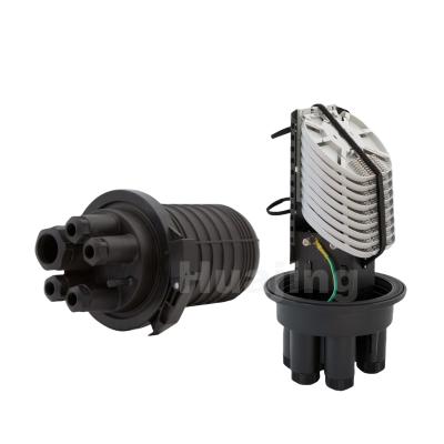 China 216 Cores 5 Ports Vertical Fiber Splice Case Mechanical Sealing IP68 Protection for sale
