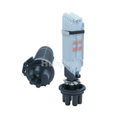 China Heat Shrinkable 144 Cores 5 Ports Vertical Fiber Optic Splice Enclosure Sealing IP68 Protection for sale
