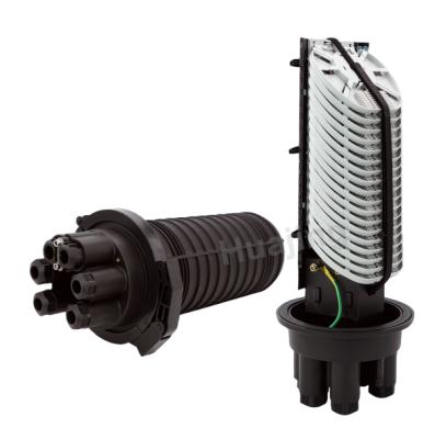 China Vertical Fiber Optic Splice Closure 432 Cores 5 Ports Mechanical Sealing IP68 Protection for sale