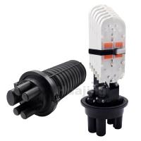 China Shrinkable Sealing 144 Cores 5 Ports Vertical Fiber Optic Splice Case Heat IP68 Protection for sale